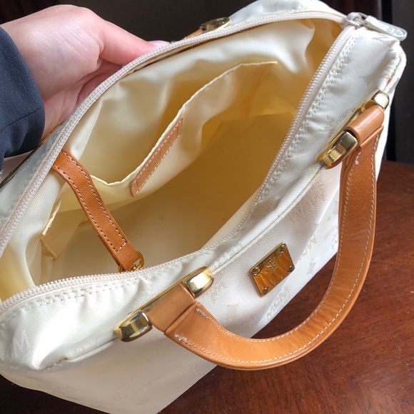MCM | Bags | Mcm Cream Purse With Gold Details | Poshmark